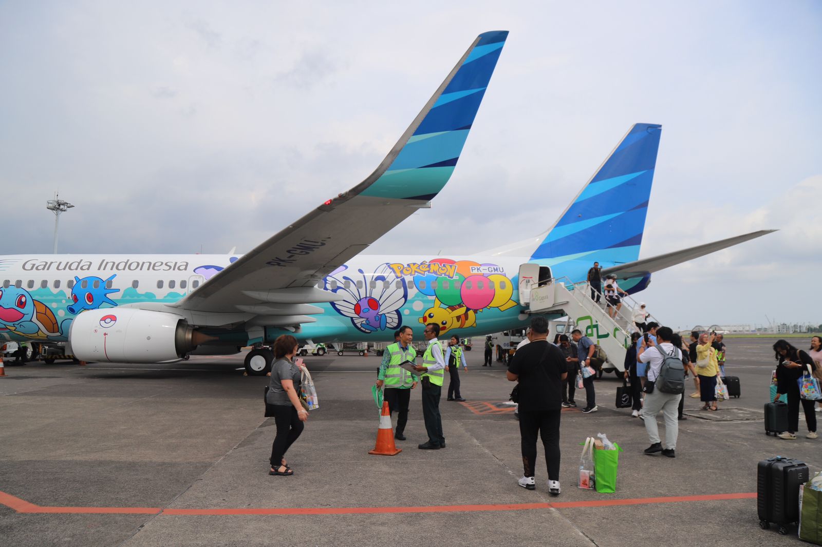 Garuda Indonesia Bernuansa Pokemon Mendarat Perdana di Bandara I Gusti ...