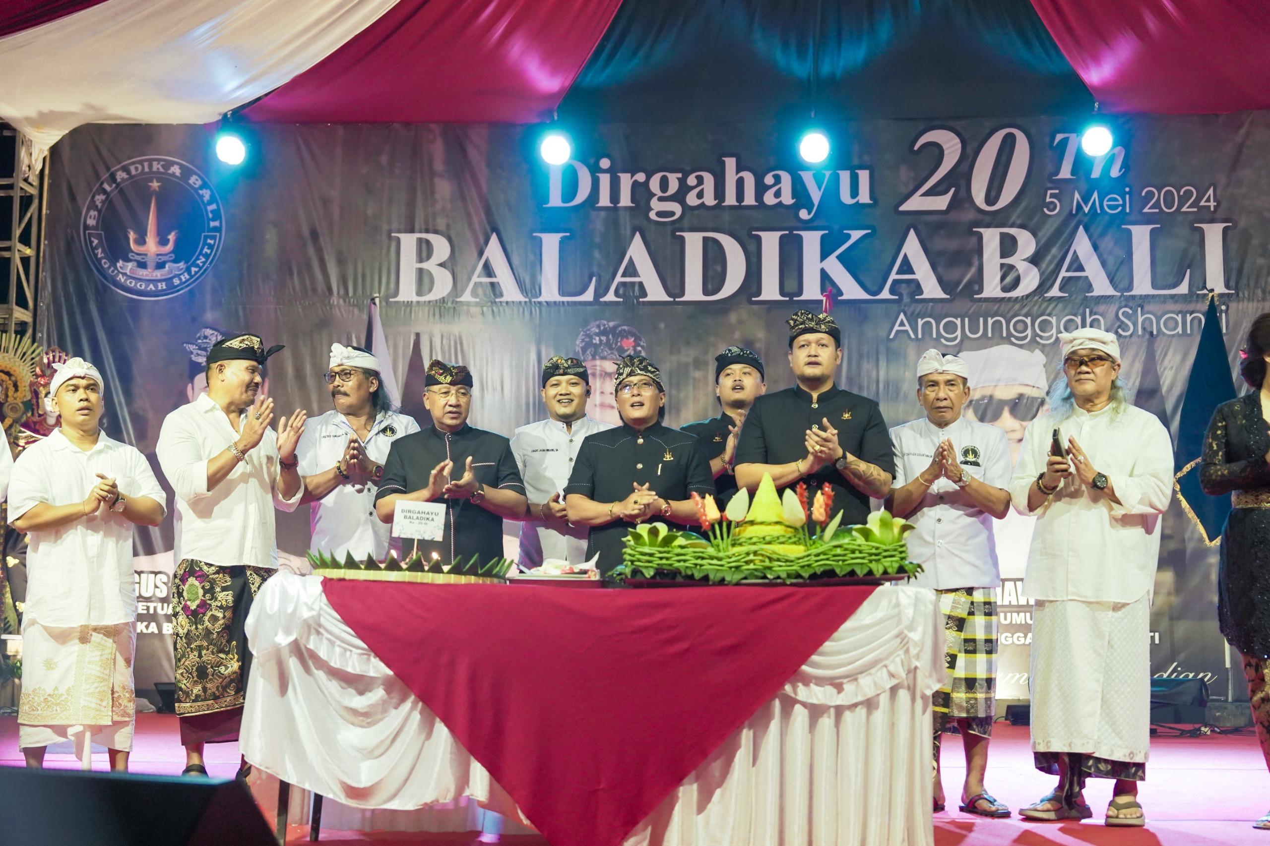 HUT Ke-20 Baladika Bali, Bupati Giri Prasta: Sekalipun Tidak Sedarah ...